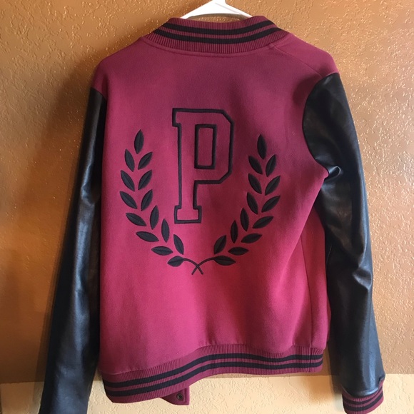 PINK Victoria's Secret | Jackets & Coats | Maroon Varsity Jacket | Poshmark